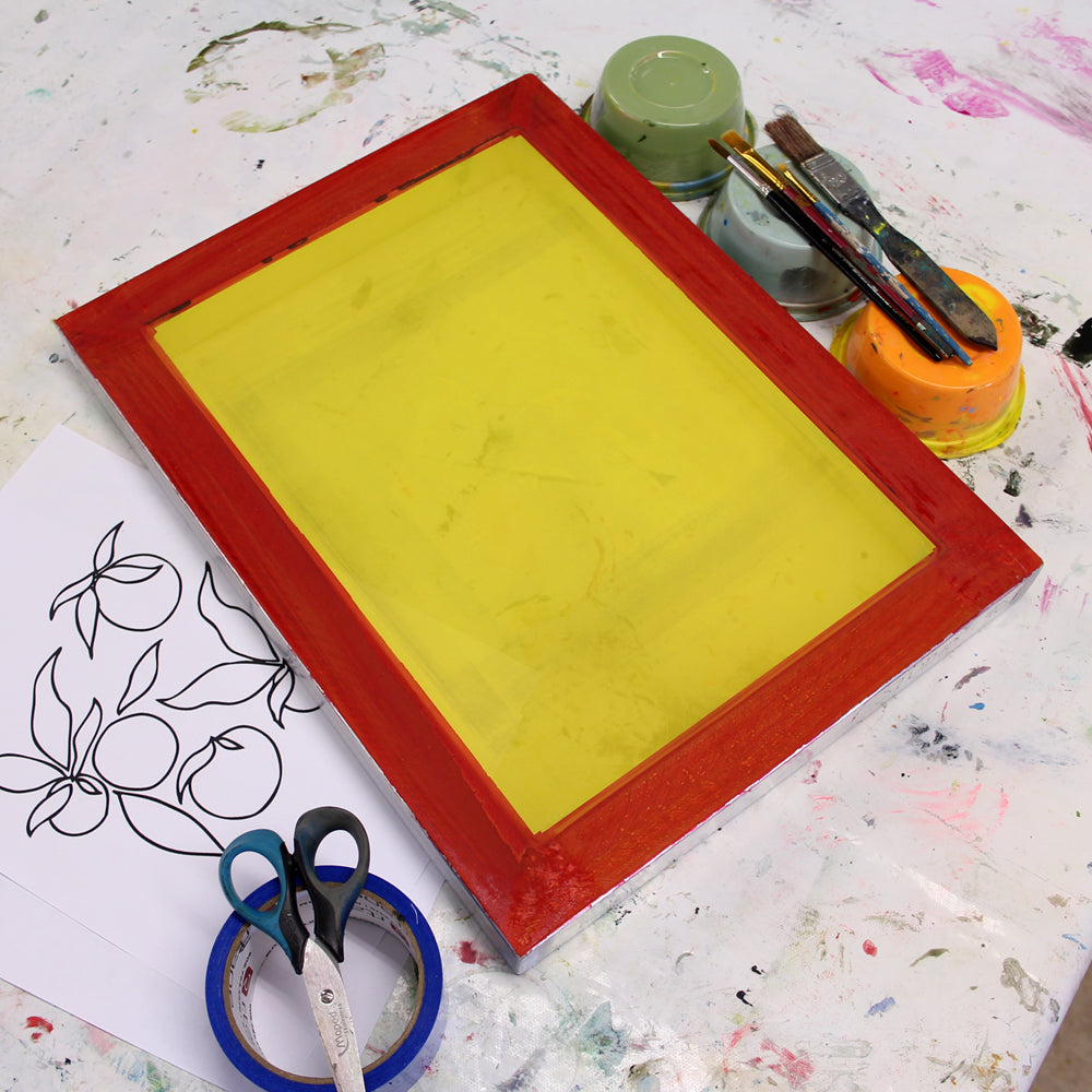 Mono Screen Printing Using a Guide – Handprinted