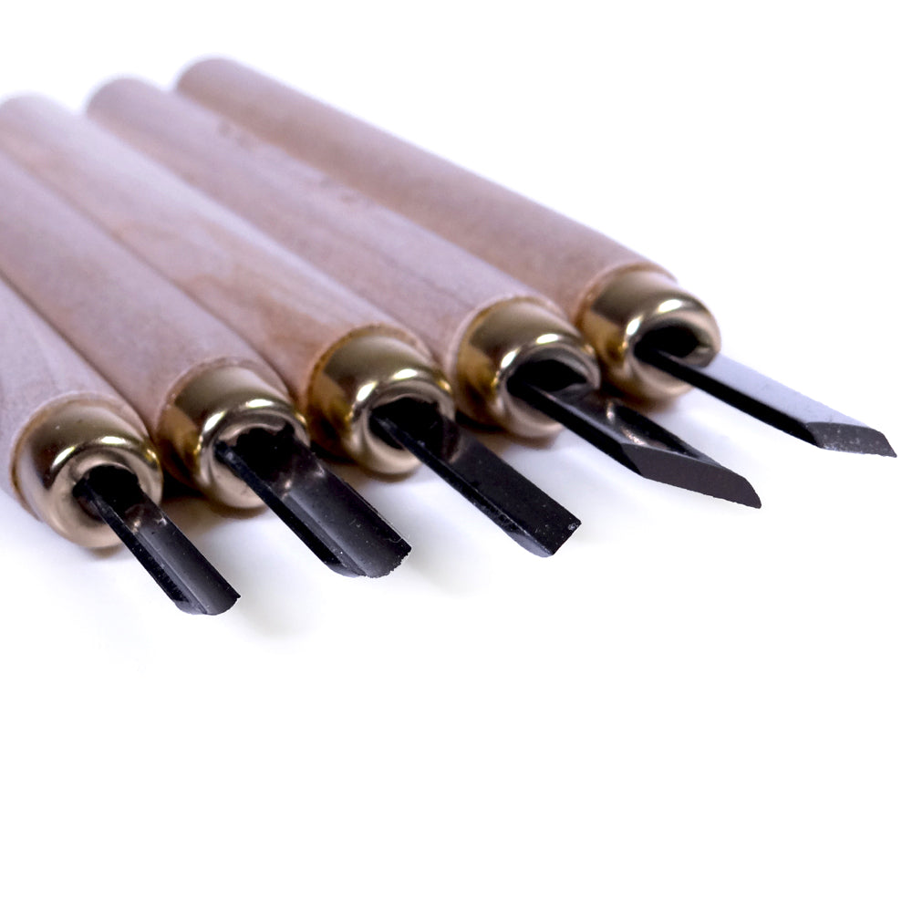 Japanese Cutting Tools for Wood and Lino - Set of 5